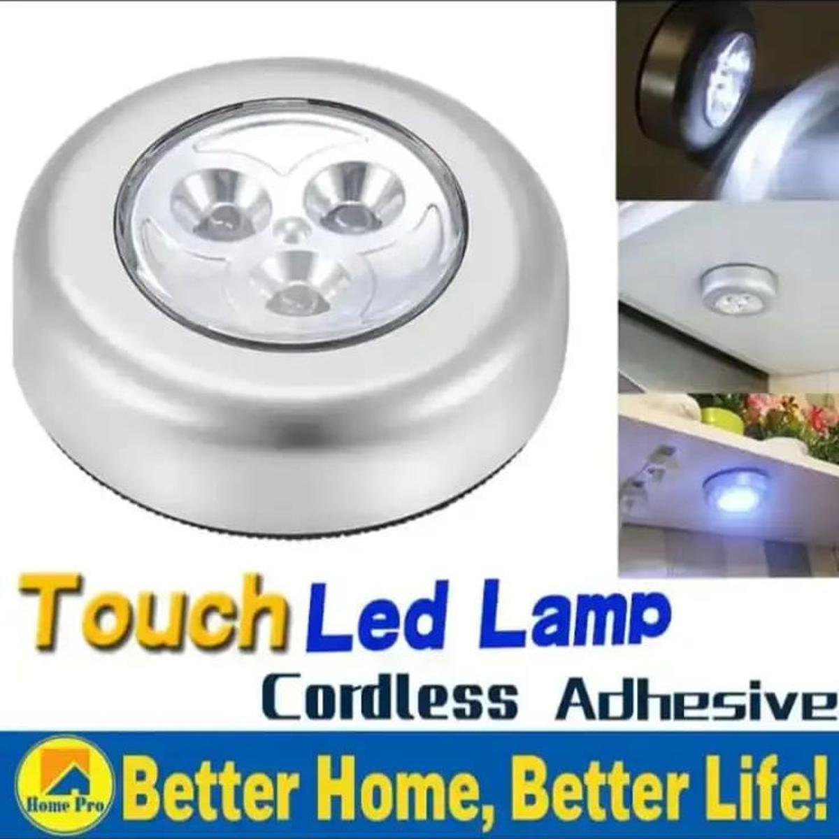 Mini LED Battery Powered Wireless Stick Tap Touch Lamp Stick-on Push ...