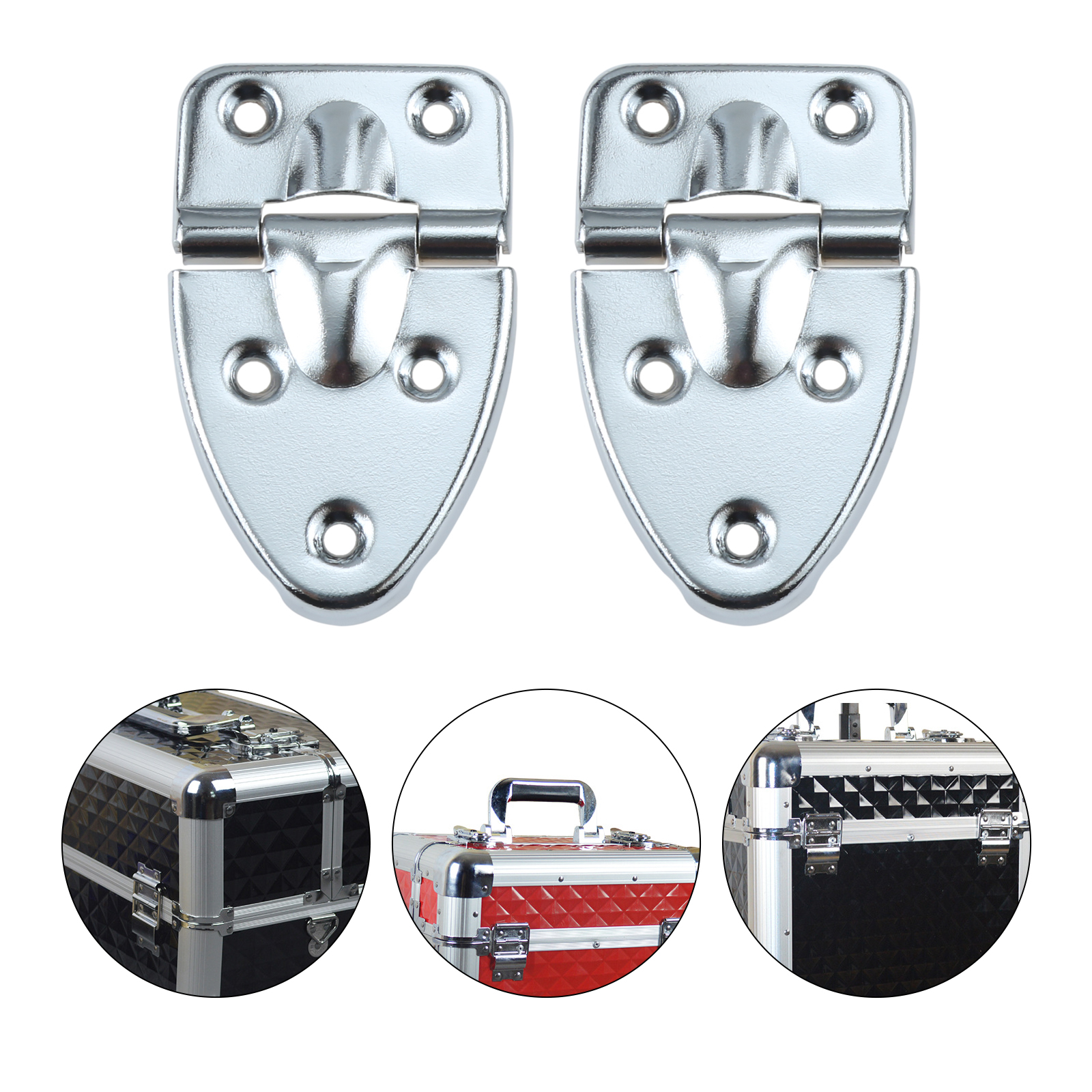 2pcs/lot 5 Holes Decor Cabinet Metal Hinges Luggage Flight Case Folding ...