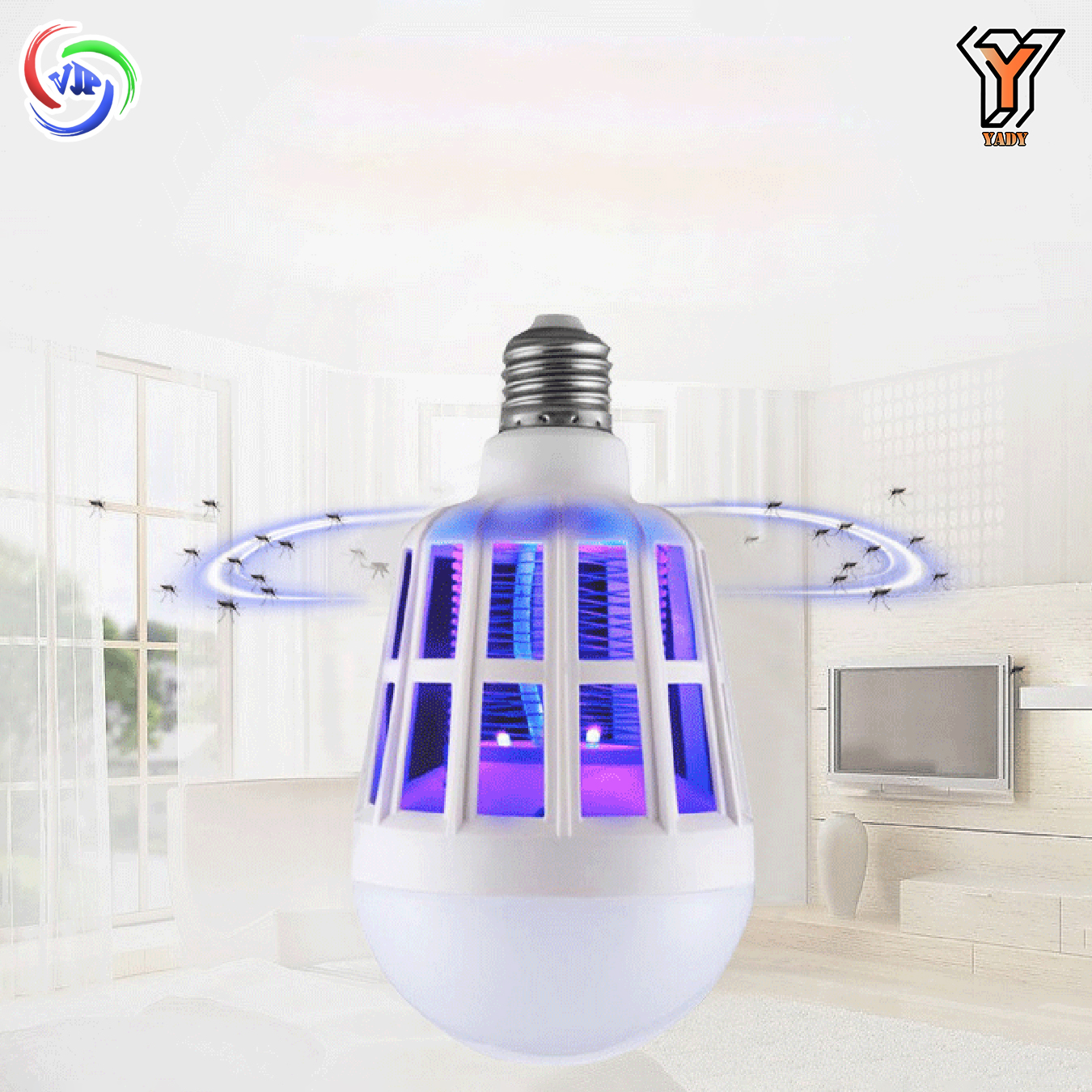 VJP หลอดไฟดักยุง LED 18W หลอดไฟความสว่างสูง ไฟดักยุง ไฟล่อยุง หลอดไฟล่อยุง หลอดไฟฆ่ายุง หลอดไฟ ...