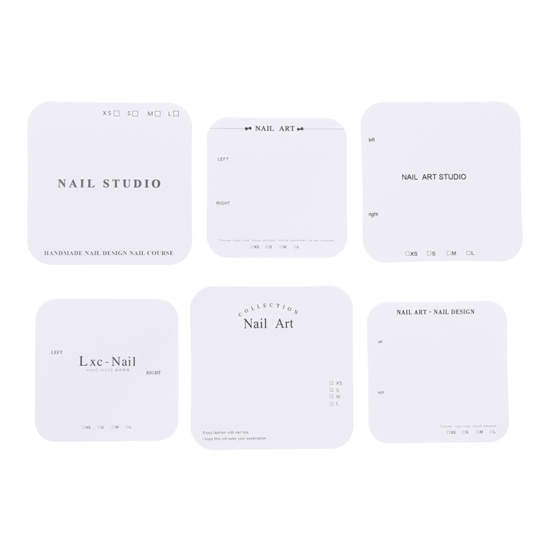 20 Sheets Nail Packaging Display Cardboard Fake Nails Card For Press On ...