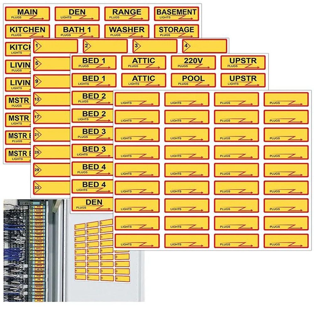 129 Pcs Circuit Breaker Box Labels Weatherproof Circuit Breaker Labels ...