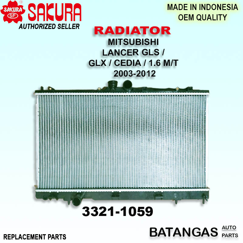 RADIATOR FOR MITSUBISHI LANCER GLS / GLX / CEDIA / 1.6 M/T 2003-2012 ...