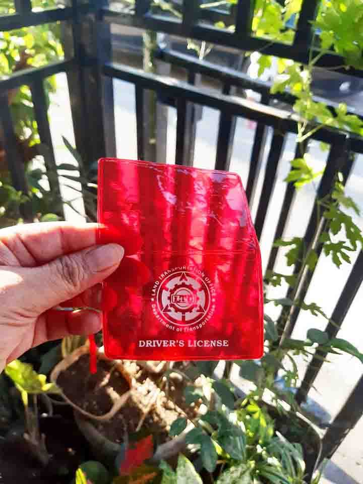DRIVERS LICENSE ID PLASTIC JACKET RED WITH LTO LOGO | Lazada PH