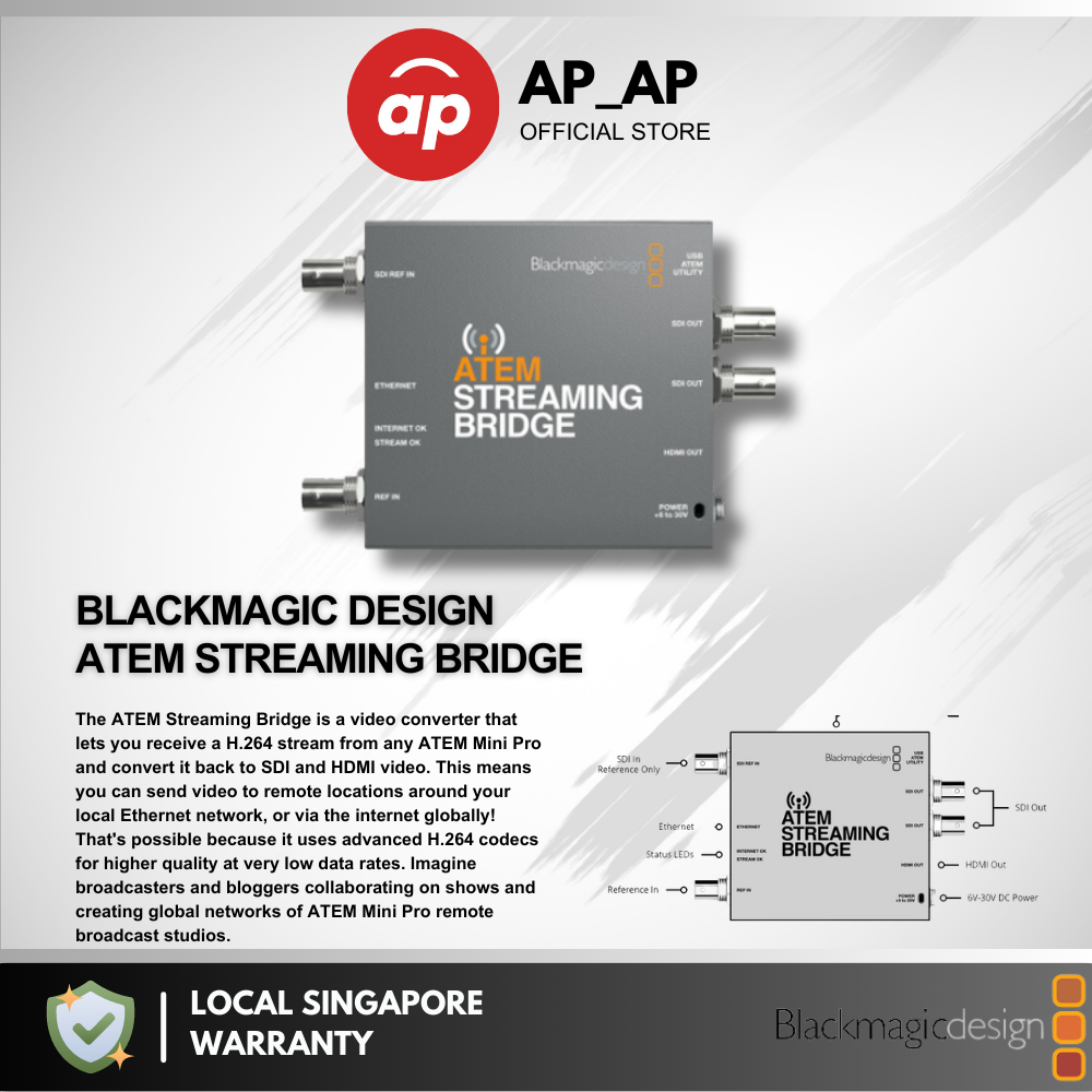 Blackmagic Design ATEM Streaming Bridge [SWATEMMINISBPR] | Blackmagic ...