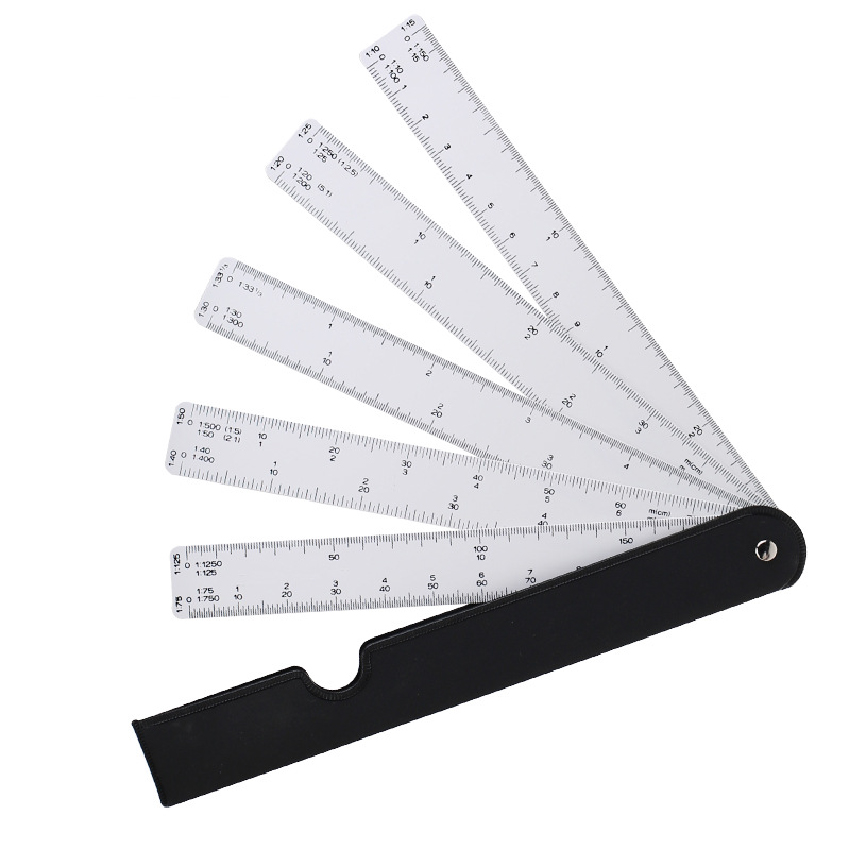 Multi-functional Fan Scale Ruler Practical Multi Ratio Measure Scale ...
