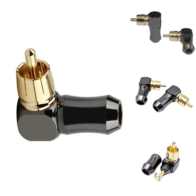 Connector Audio Plug Male 90 Degree Right Angle Elbow Speaker Terminal ...