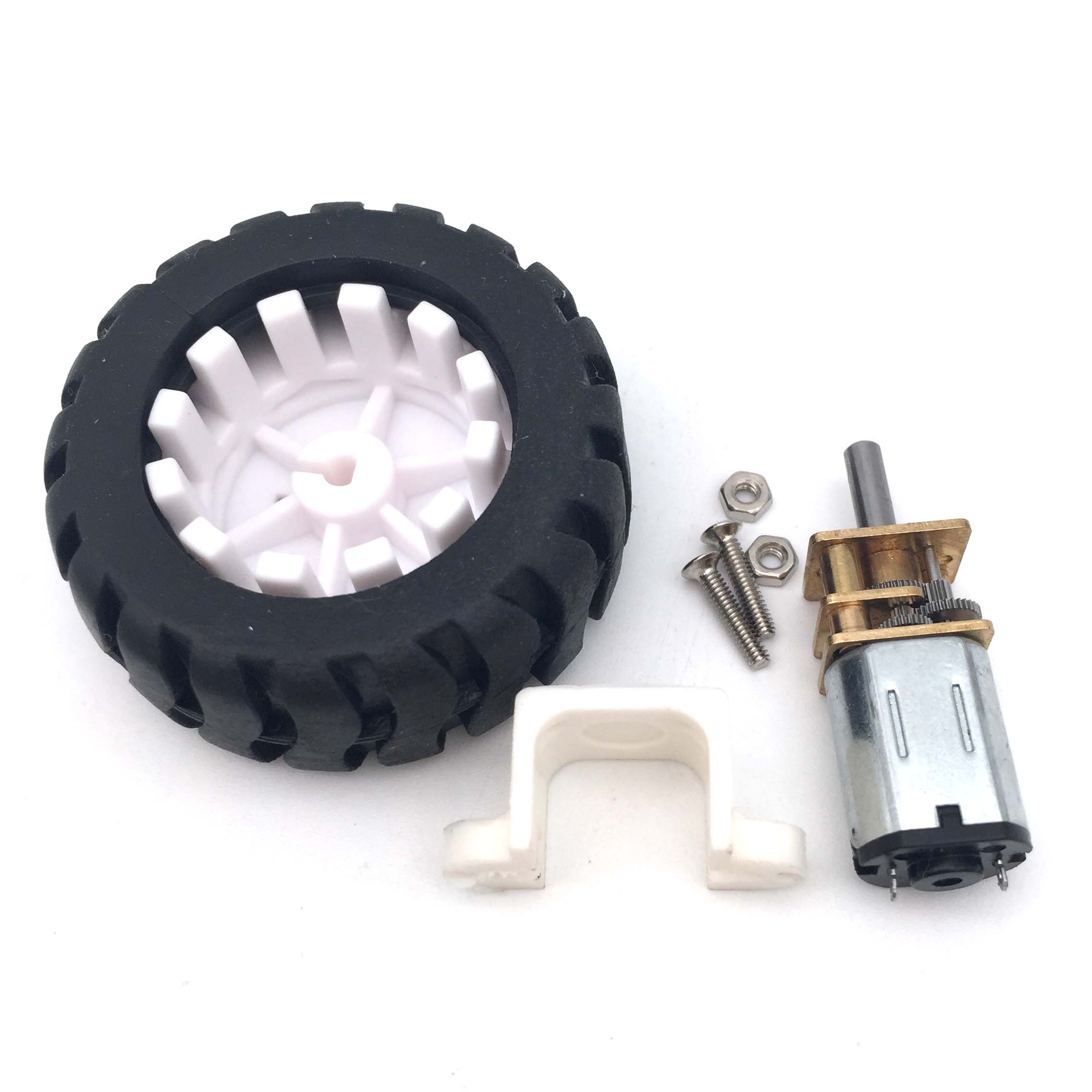 N20 Electric Metal Gear Motor Dc 12v Encoder Motor With 43mm Wheel ...