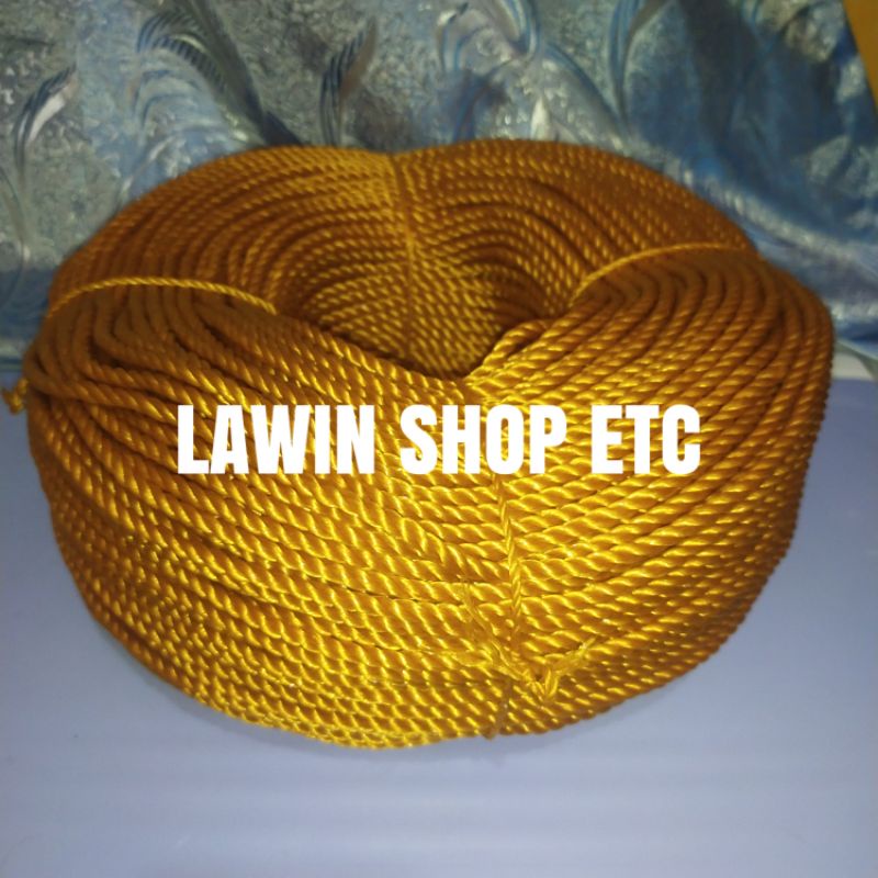 PE NYLON Rope #10 5mm x 200 meters Black or OrangeGreen Rope Tali Polyethylene Rope Tali Lubid ...