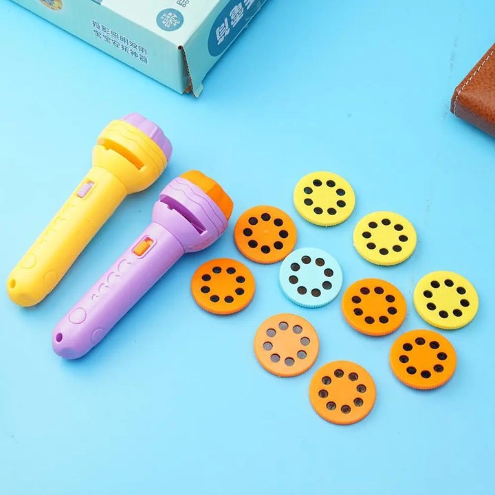 【HOT】 Flashlight Projector Torch Lamp Toy Cute Cartoon Creativity Toy ...