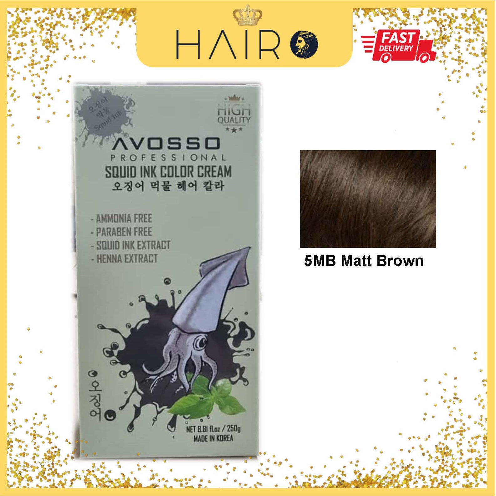 Avosso Professional Squid Ink Color Cream 2x250g (Made in Korea) | Lazada