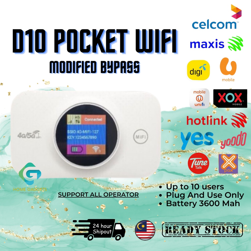 D10 MiFi Pocket Portable Modem WiFi Advance Unlock bypass Modified ...