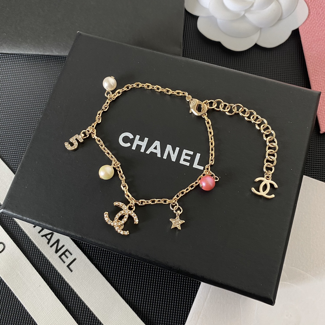 Korean Double CC Necklace Accessories Simple Letter Double CC Chains ...