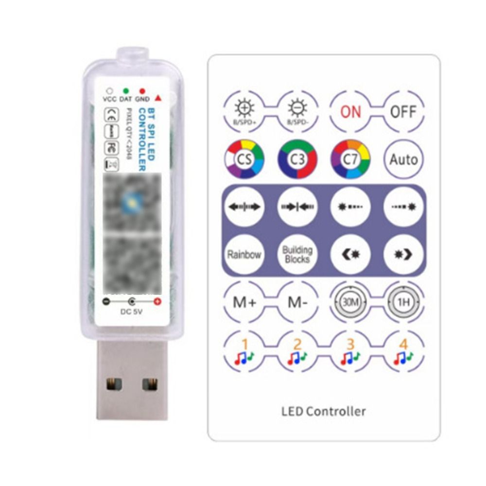 New 5V Led Music Controller Addressable Comes with MIC pickup Bluetooth APP Controller Adjust ...