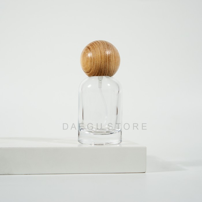 Botol Botol Parfum 30ml Spray Kaca Tebal Tutup Kayu Bulat | Lazada ...