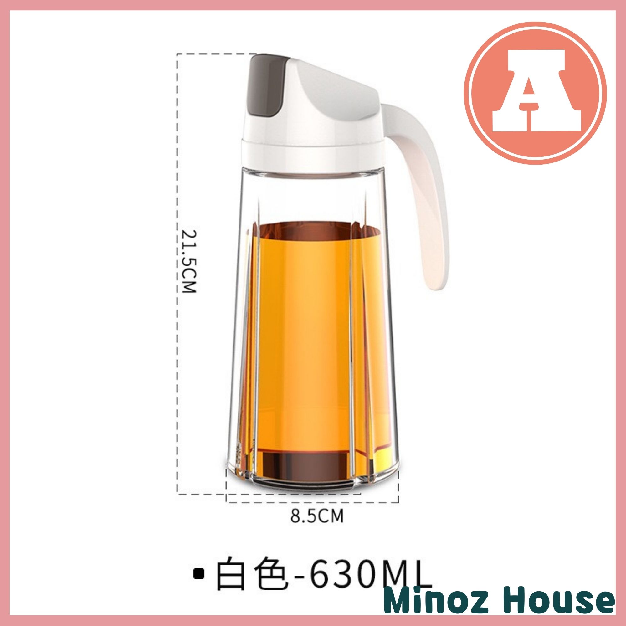 Cooking Oil Bottle Dispenser Seasoning Glass Jar Sauce Storage Dapur ...