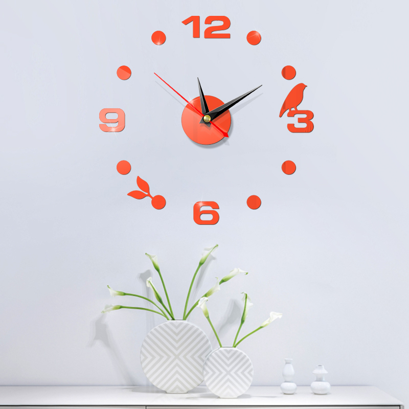 【High-quality】3D DIY Wall Clock Modern Design Small Acrylic Clocks Home ...