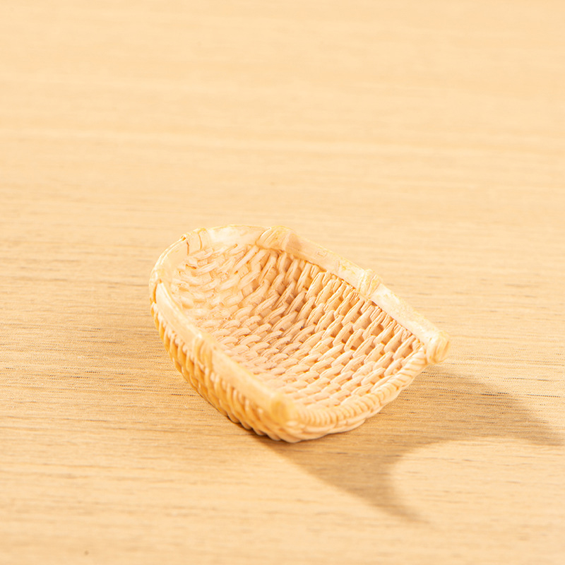 1/12 Dollhouse Simulation Bamboo Basket Chair Dustpan Dollhouse ...
