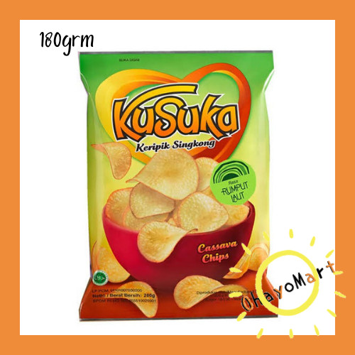 Kusuka Keripik Singkong Rasa Rumput Laut / Cassava Chips Seaweed 180gr | Lazada Indonesia