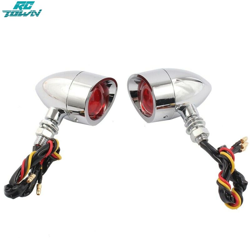 Motorcycle Steering Light RED Blinker Turn Signal+Brake Stop+Running ...