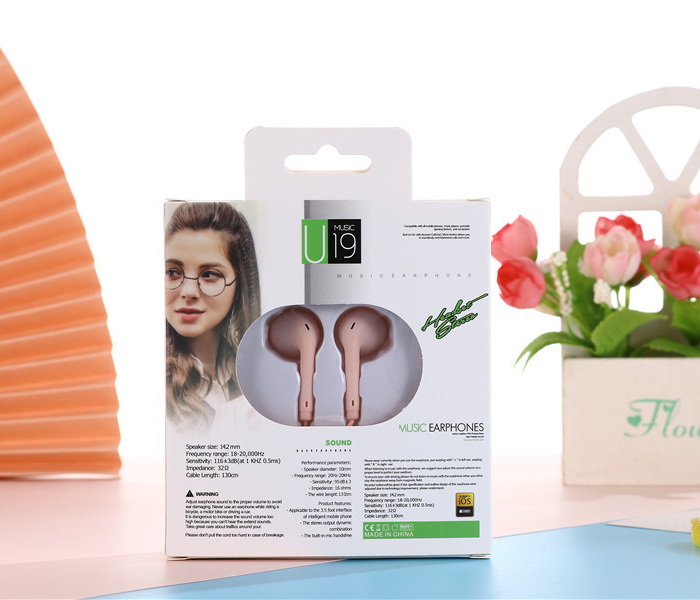 Macaron Color Frosted U19 Subwoofer Wired Headphones 3.5mm In-Ear HiFi ...