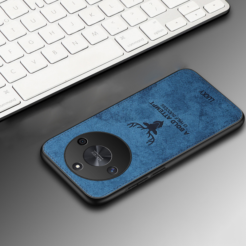 For Honor X9C Smart Case Slim Hybrid Matte Deer Elk Design Cloth For ...