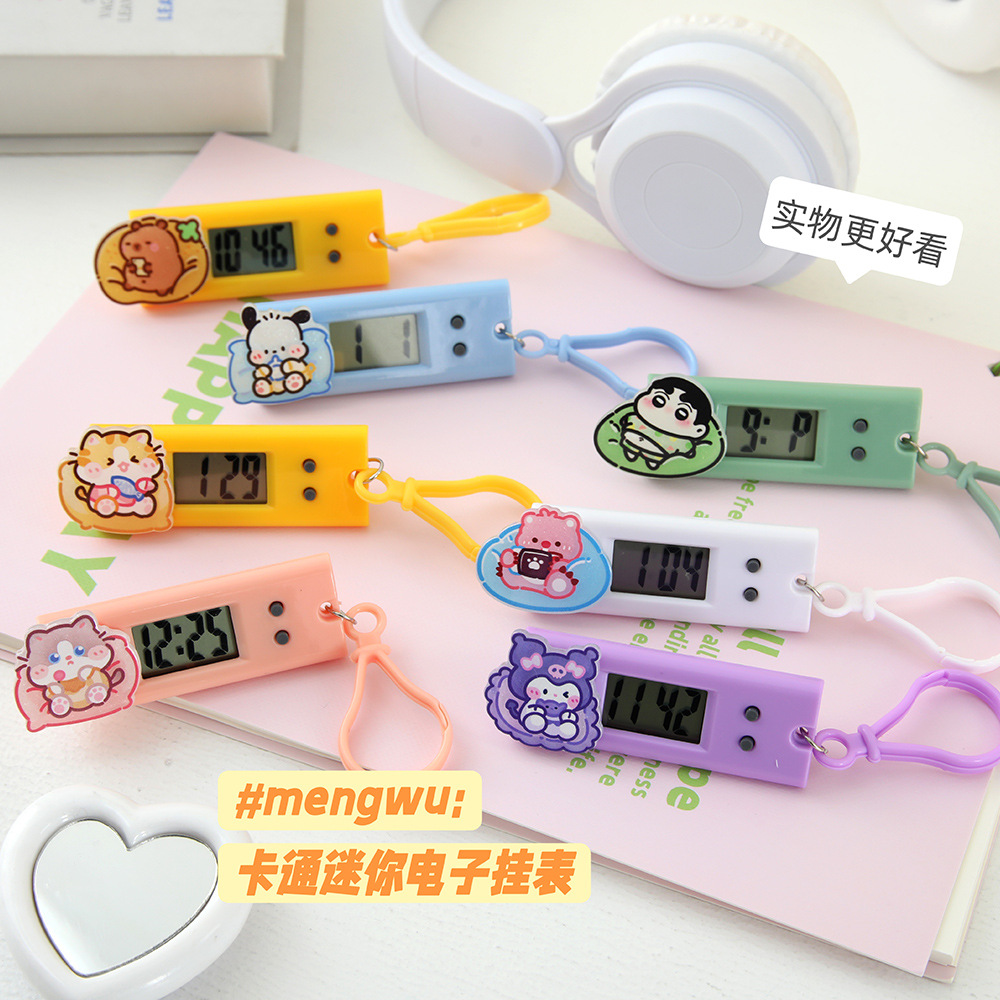 【Very good-looking】Charming Mini Electronic Wall Clock Portable Cartoon ...