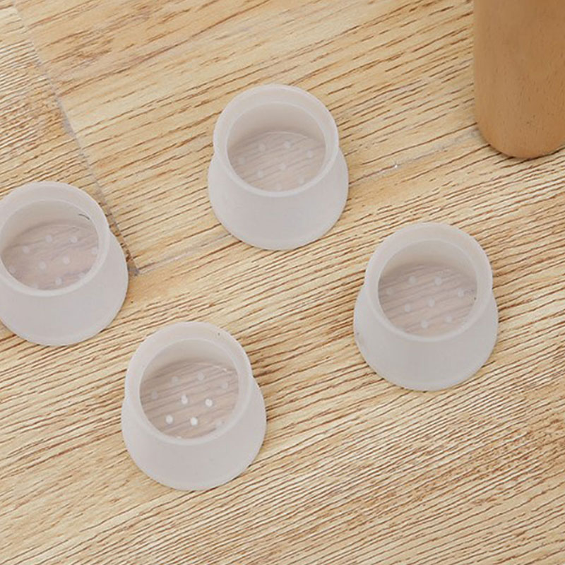 Table Leg Pad Cover Silicone Rubber Feet Round Chair Cap Floor ...