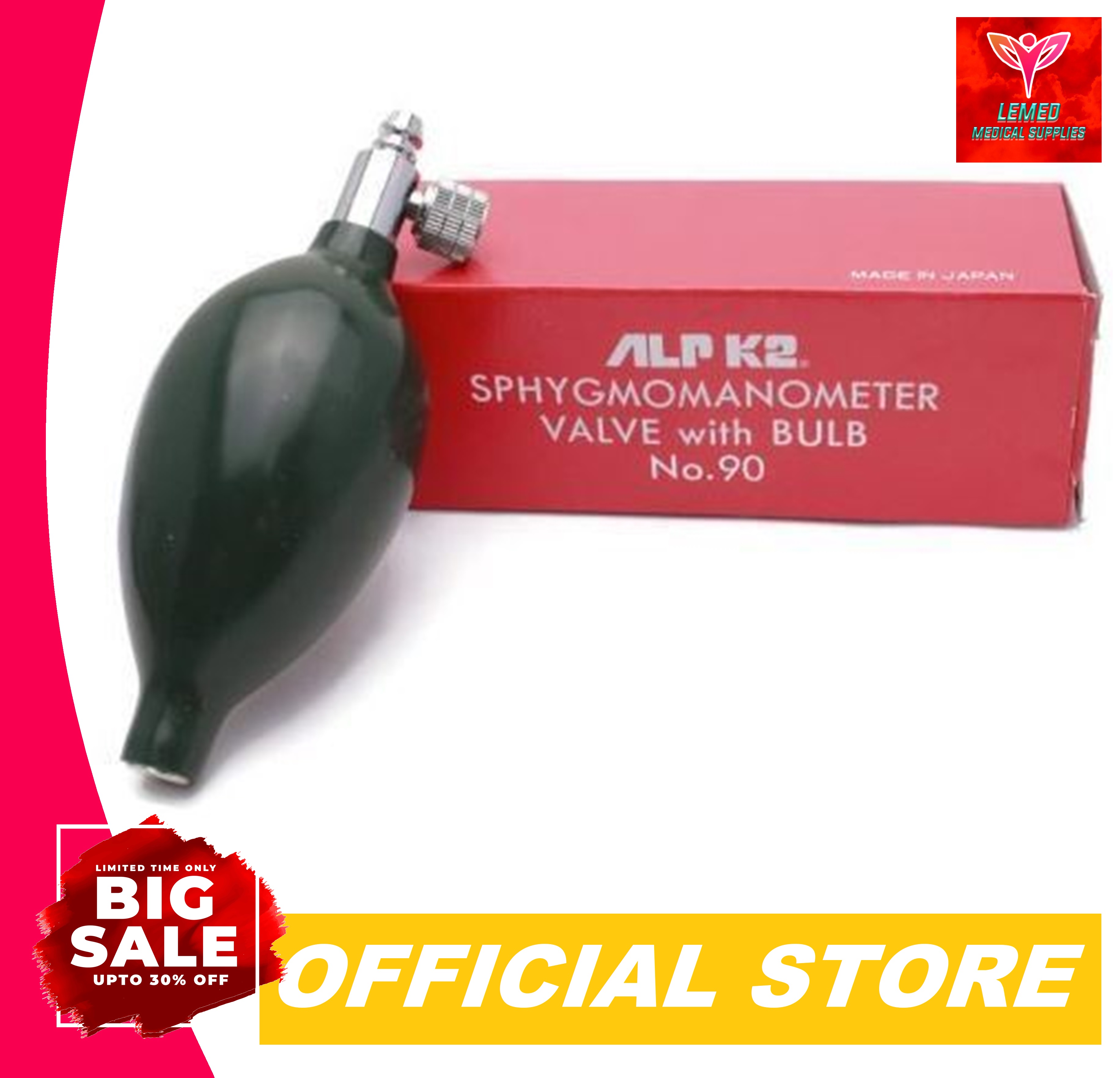 ALPK2 Sphygmomanometer Valve with Bulb No. 90 for Blood Pressure ...