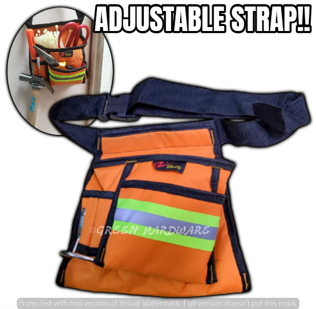 1PCS Reflective Pocket Utility Belt Bag Nail Tool Carpenter Belt Rig ...