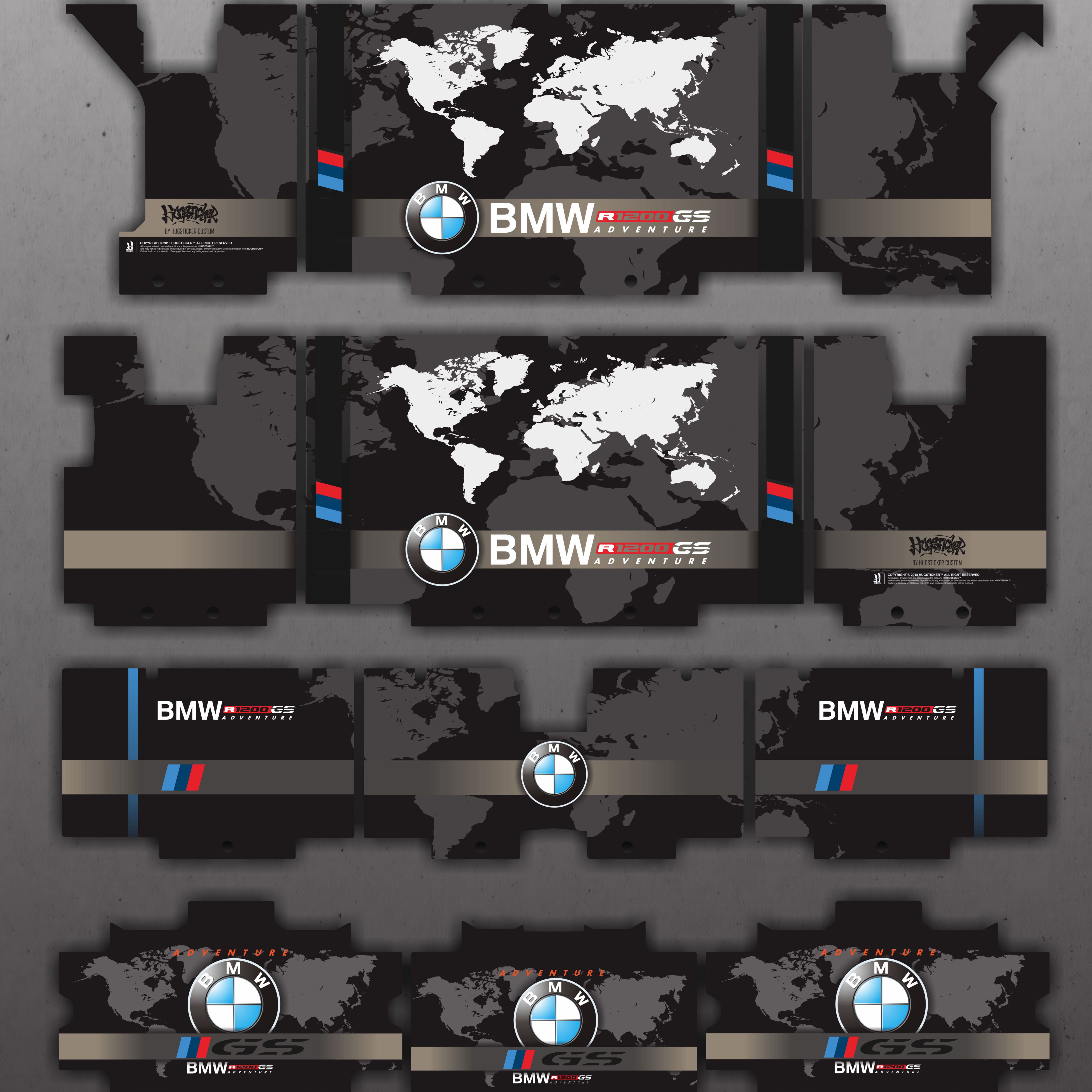 สติ๊กเกอ์ติดปี๊บ BMW GS GSA 1200 1250 ลายWorld Map (ปี๊บ 3 ใบ) | Lazada ...