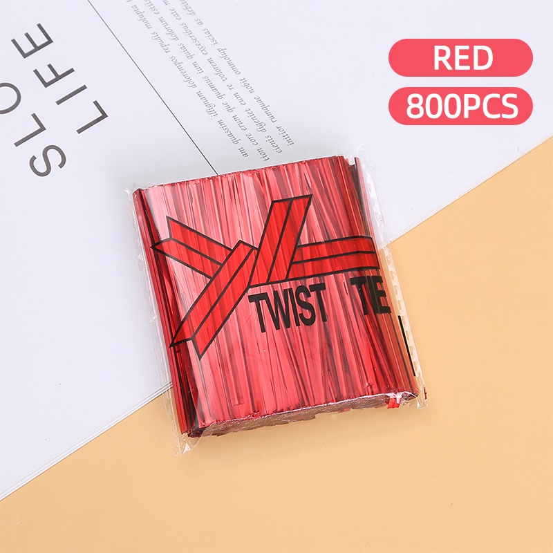 800Pcs/Pack Twist Ties Wire Metallic Twist Tie for Bread Lollipop ...