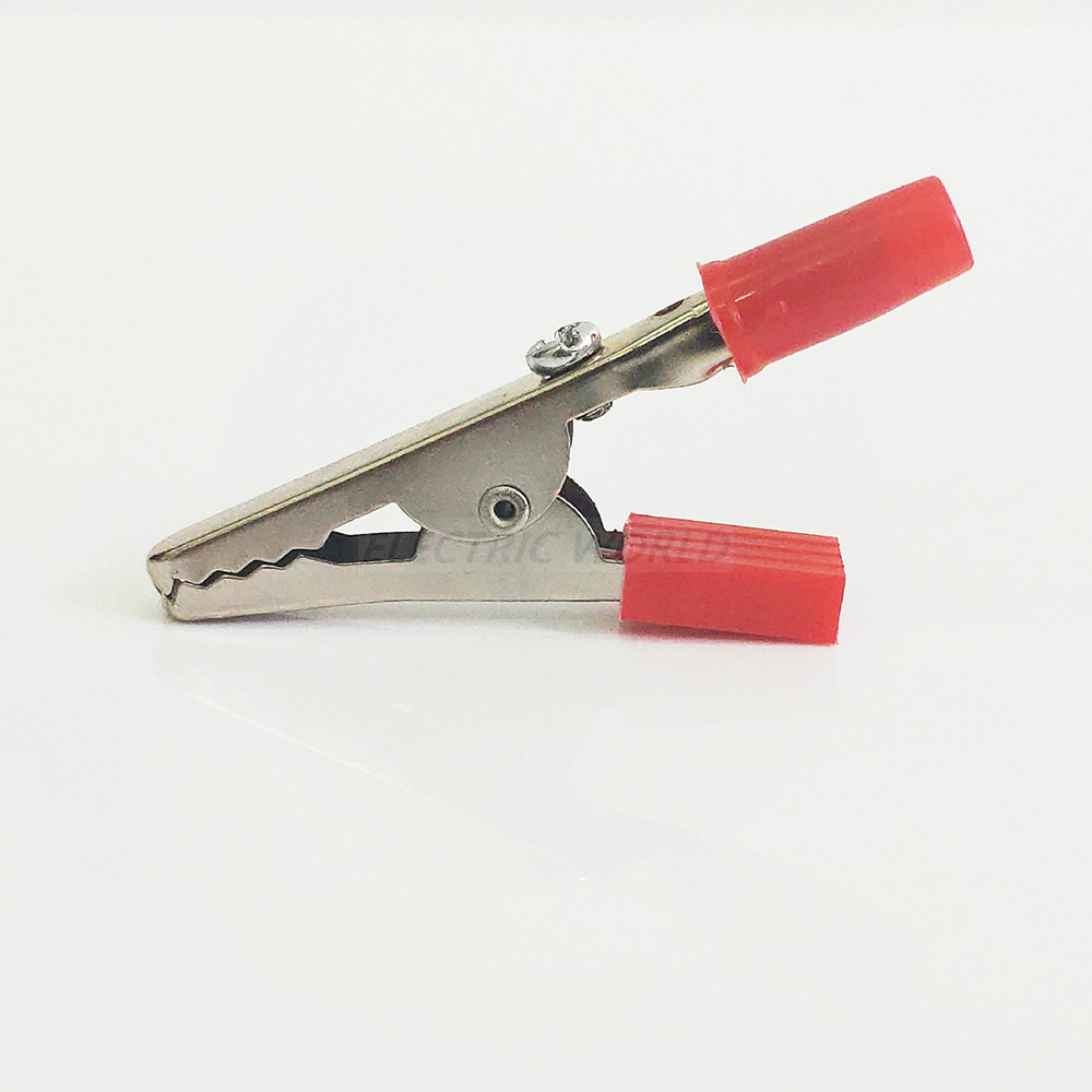 Alligator Clips Crocodile wire clip 50mm Plastic Handle Test Probe ...