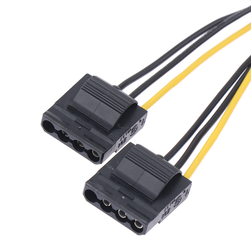 6Pin To Dual 4Pin IDE Video Card Power Cord Adapter Graphics Card Power ...