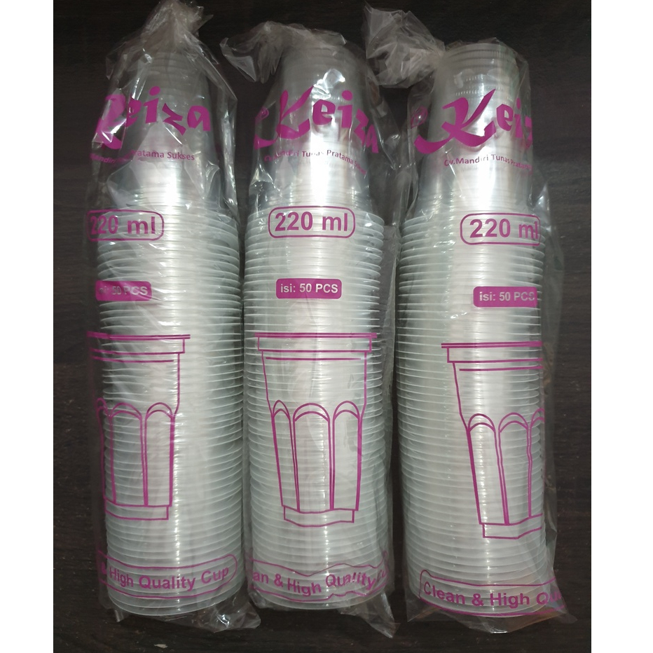 Gelas Cup Plastik Aqua / Gelas Kopi 220ml isi 50pcs | Lazada Indonesia