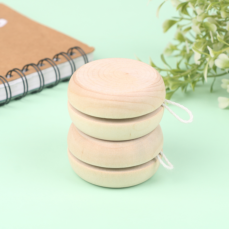 Toys Wooden Yoyo Toy Color Mini Round DIY Baby Yoyo Ball Hand-Made ...