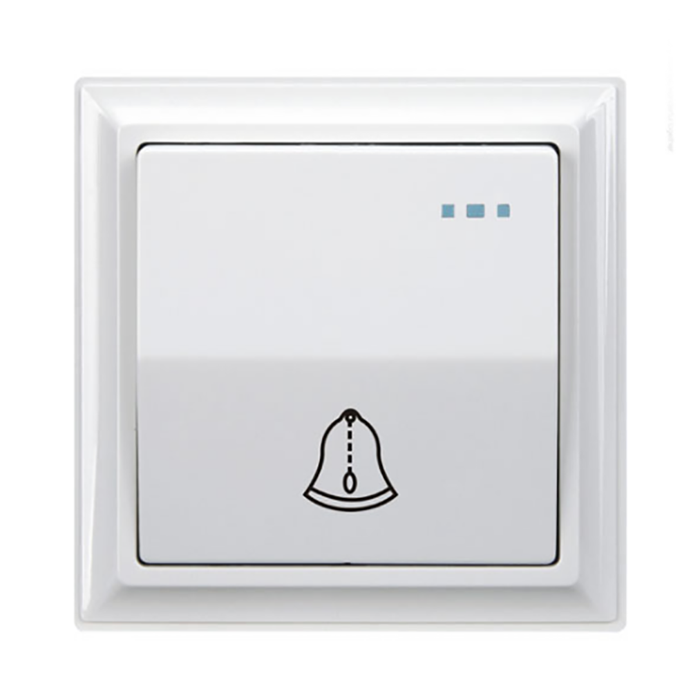 【TopazTrove】Doorbell Switch Wallpad Hotel EU UK Standard Silver Satin ...