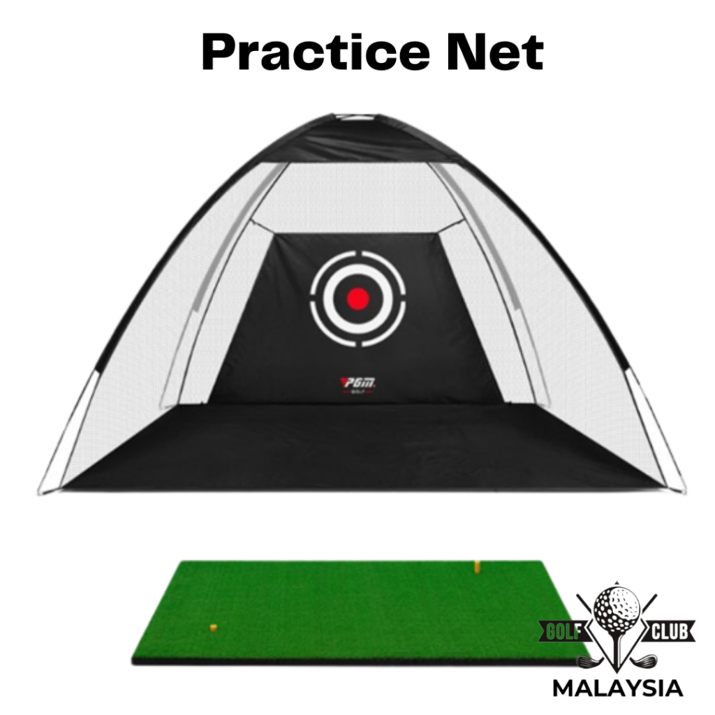 Indoor Golf Practice Training Hitting Tent Net Hit shooting Cage Mat 3M ...