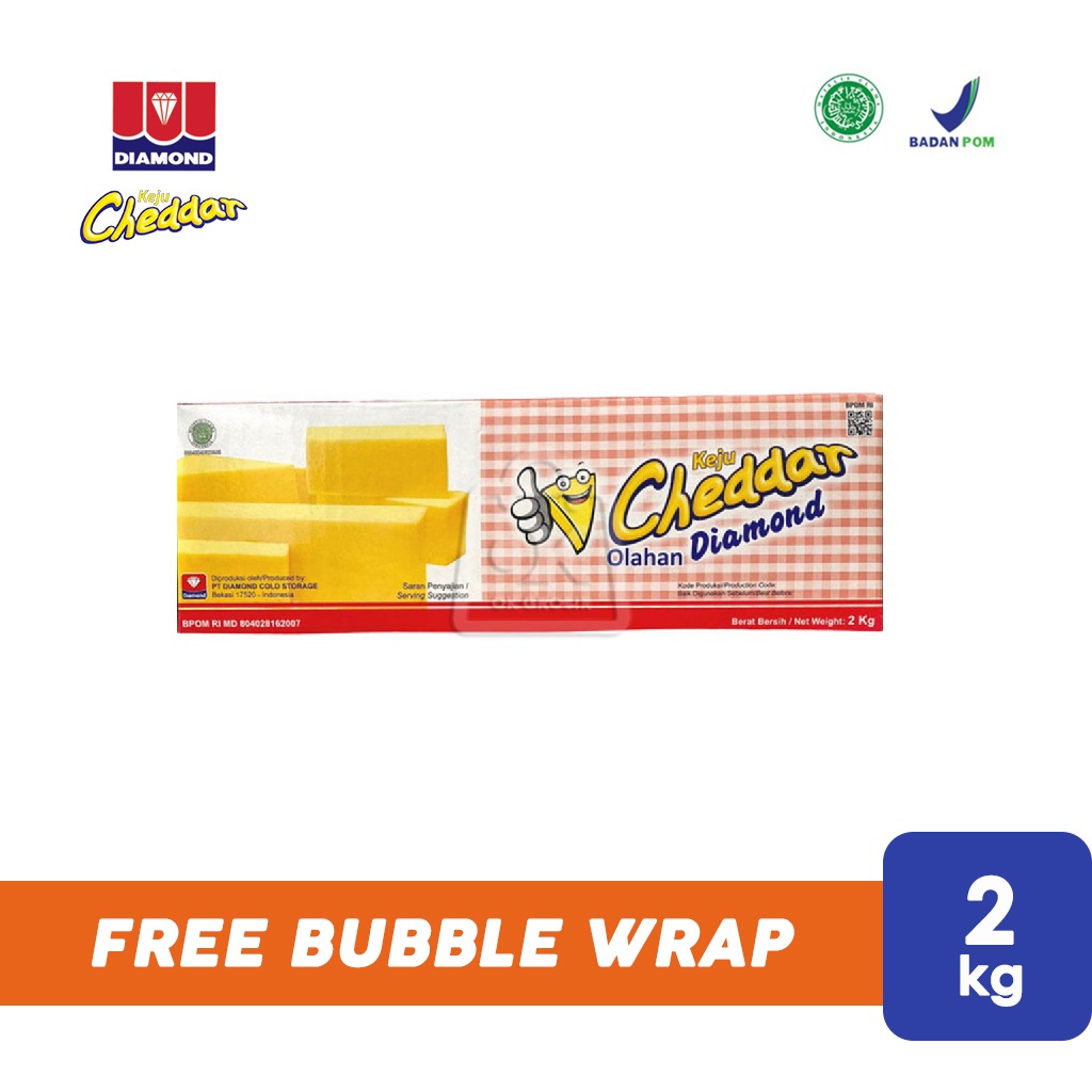(2 Kg) Keju Cheddar Diamond / Cheddar Cheese Premium | Lazada Indonesia
