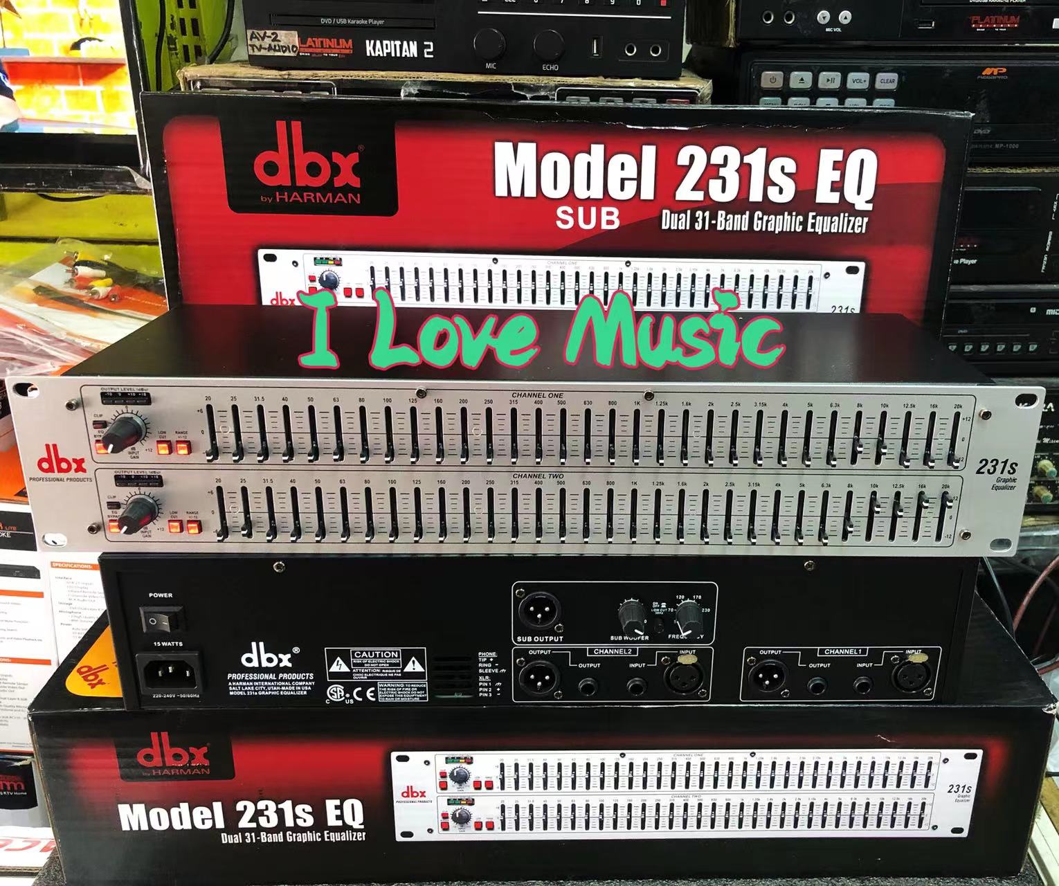 DBX Graphic Equalizer 231S Dual channel 31 band 2-series dual frequency ...