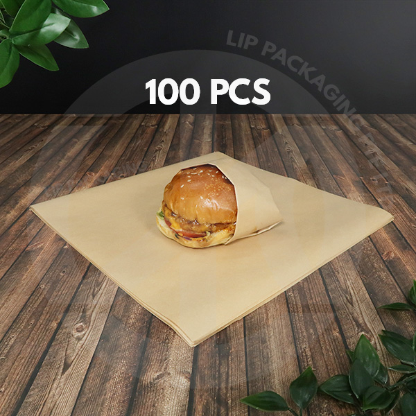 Burger Paper 100pcs / 30cm x30cm / Greaseproof Parchment Paper ...