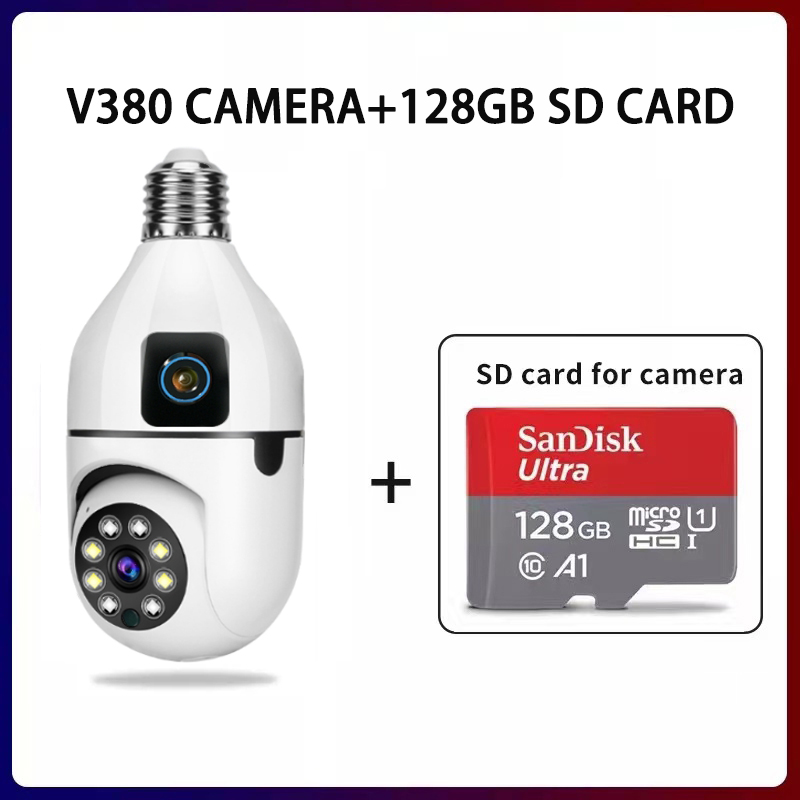 V380 Pro 5G CCTV Camera 8MP Bulb CameraV380 PRO Dual Lens Bulb CCTV ...