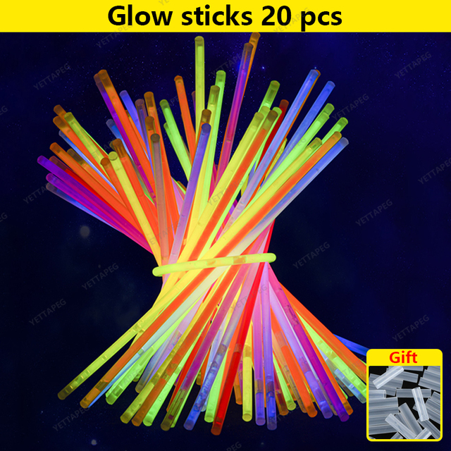 【Petalfall】20/50/100pcs Party Fluorescence Light Glow Sticks Bracelets ...