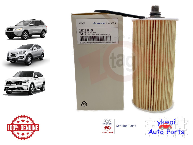 Genuine Hyundai Oil Filter for Hyundai Santa Fe CM-DM/Kia Sorento UM ...