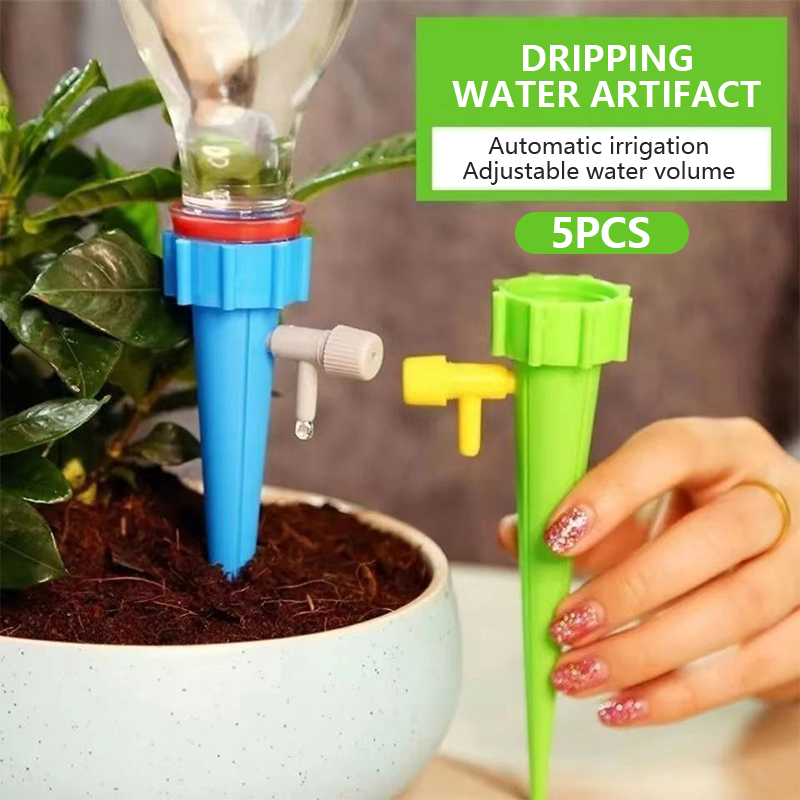 5Pcs Garden Automatic Watering Device With Switch Adjustable Drip ...