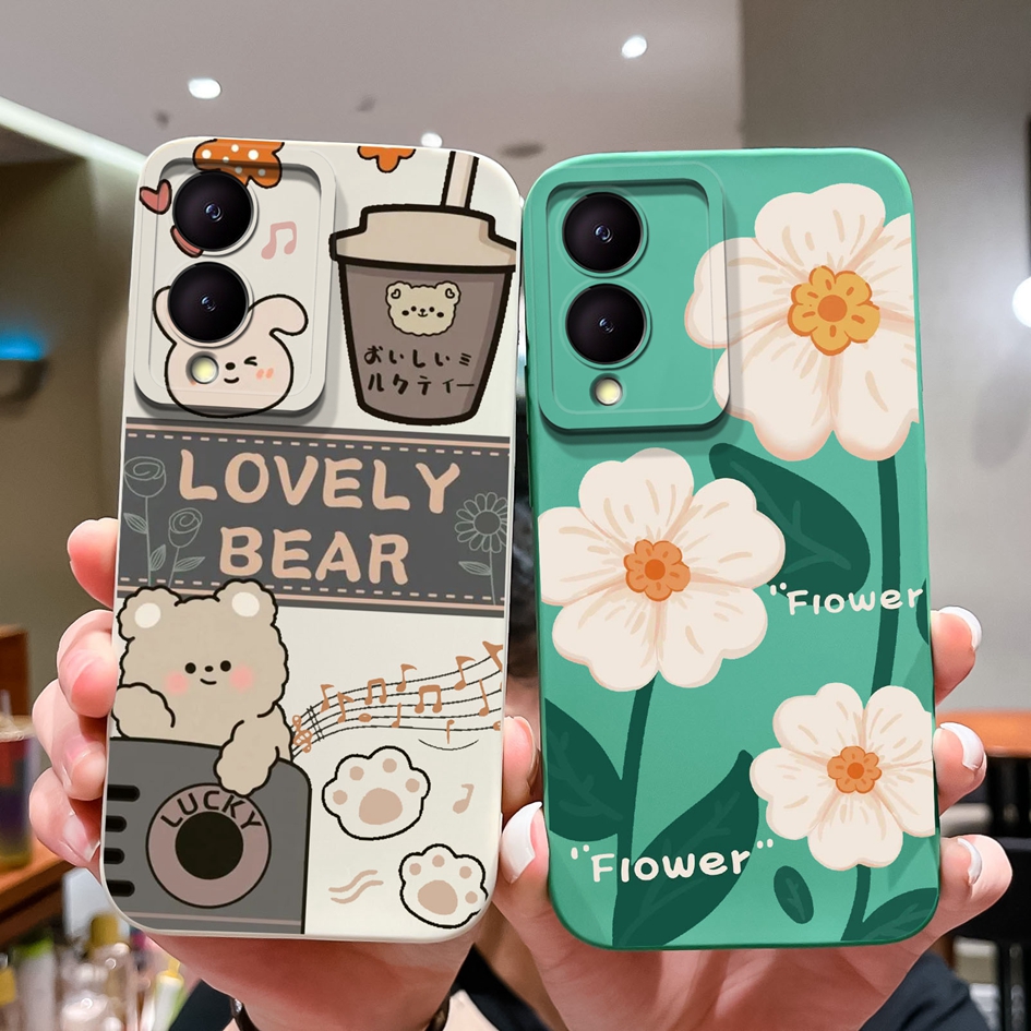 totoro 2025 NEW Phone Cases For Vivo Y17s Cover Luxury Cute Liquid ...