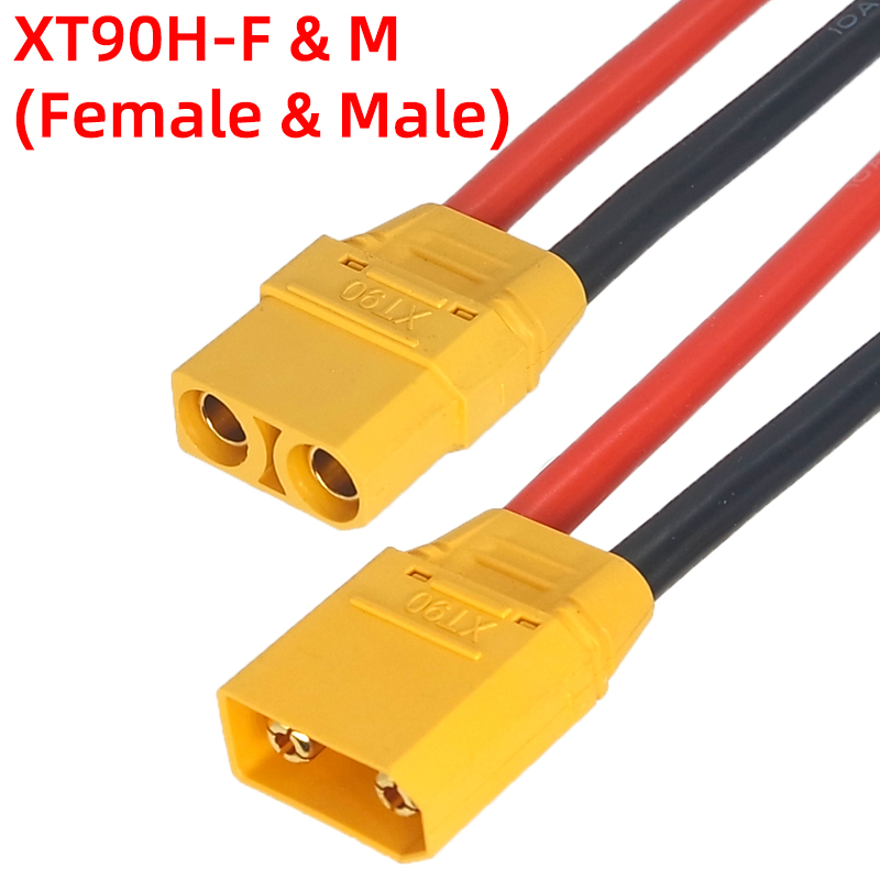 Amass Xt60 Connector Female/male With 10/20/30/40/50cm Length 14/12awg ...