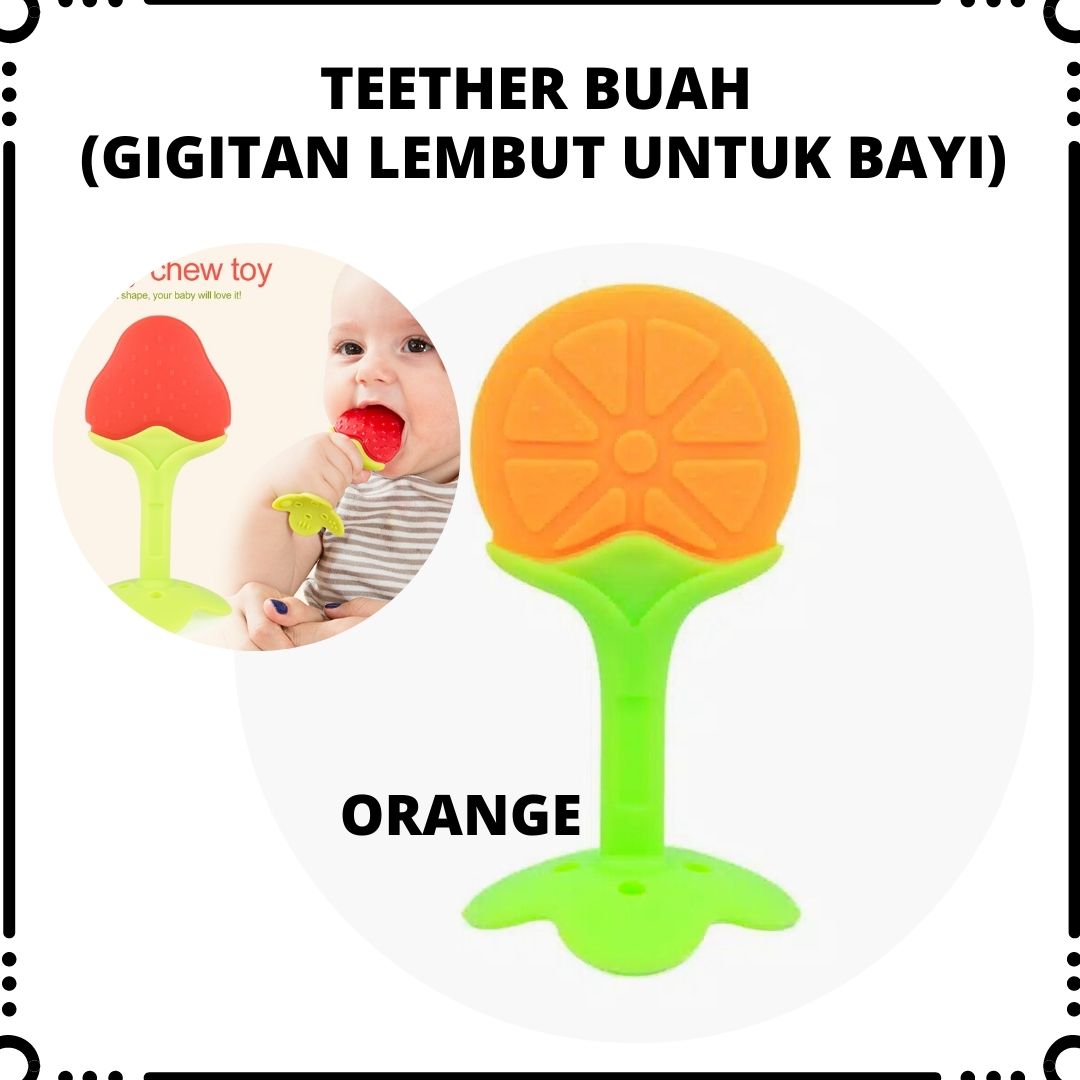 Gigitan Bayi Lembut / Teether Bayi / Mainan Gigitan Bayi Bentuk Buah ...