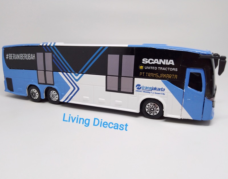 Custome repaint Diecast/miniatur Maxi bus Transjakarta (River Blue ...
