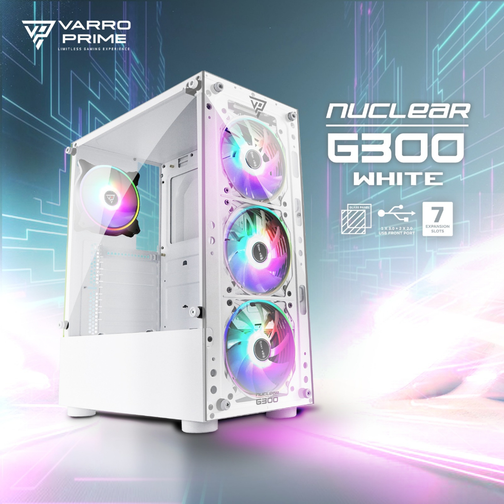 CASING VARRO PRIME G300 + 3 FAN RAINBOW | Lazada Indonesia