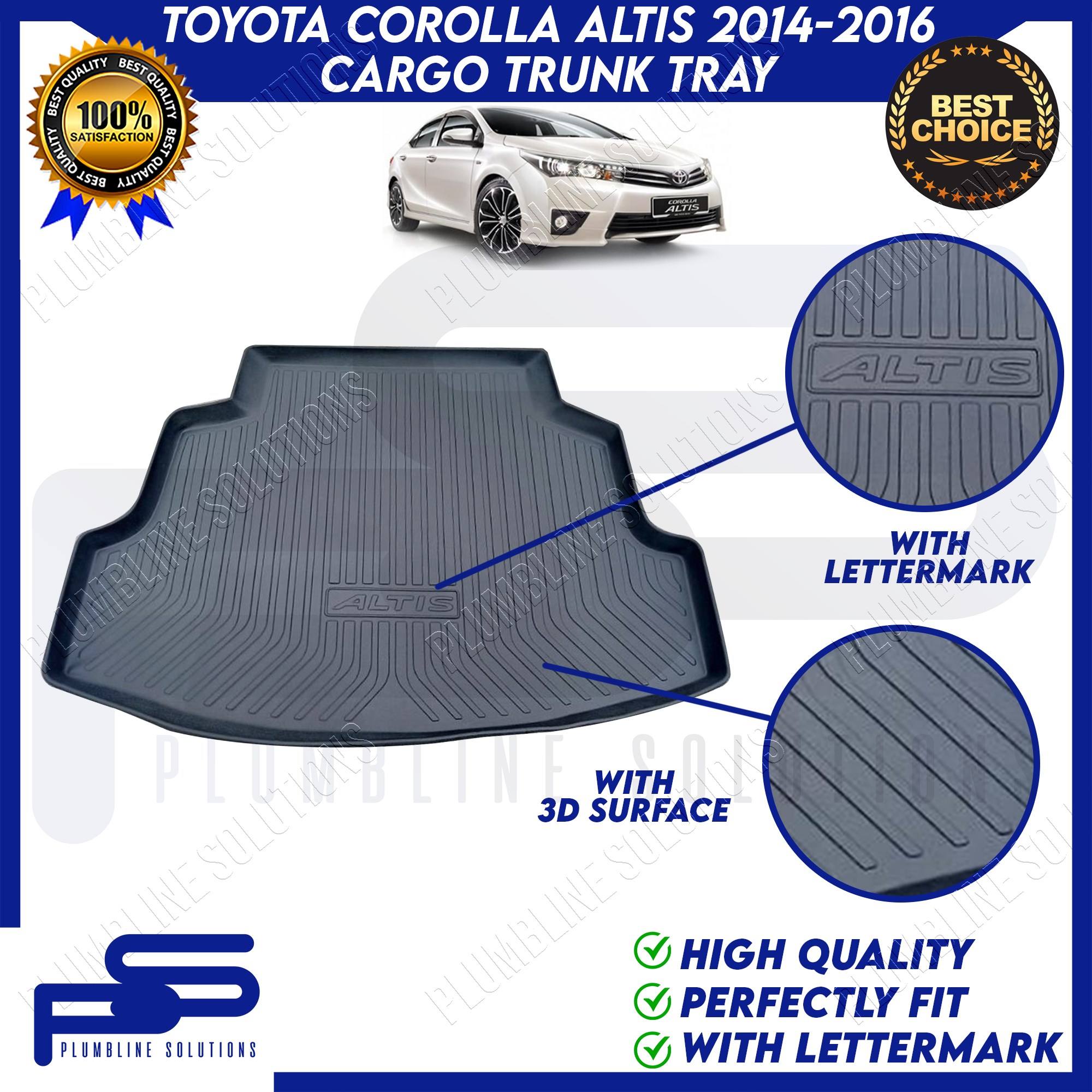Trunk Tray for Toyota Corolla Altis 2014 2015 2016 2017 2019 - 2023 ...